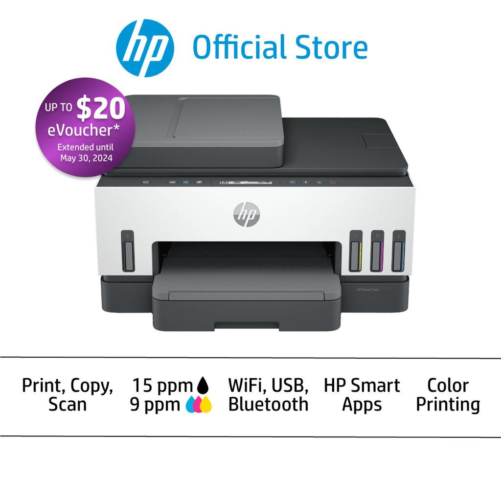 HP Smart Ink Tank 750 Wireless All-in-One Color Inkjet Printer - Print ...