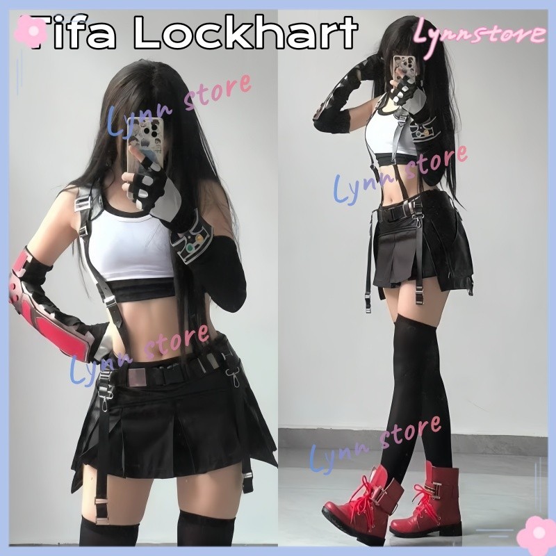 Tifa Lockhart Cosplay Costume Game Final Fantasy Cosplay Costume Set FF ...