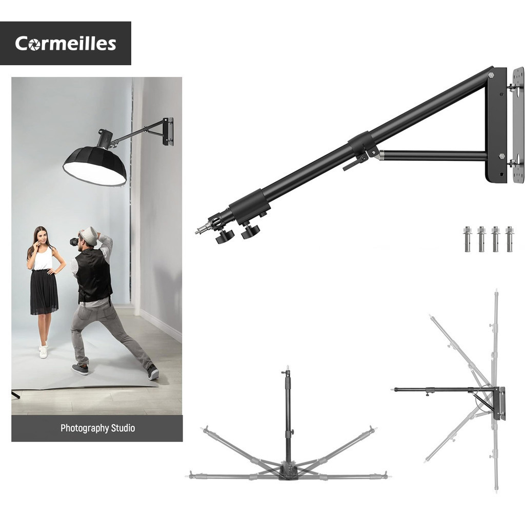 Ring Light Mount - Wall Mount Triangle Boom Arm Wall Stand Tirpod ...