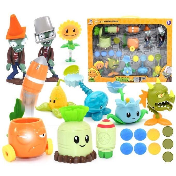 Plants vs Zombies 686-132 Set Action Figure Toys PVZ permainan kanak kanak sesuai bagi hadiah ...