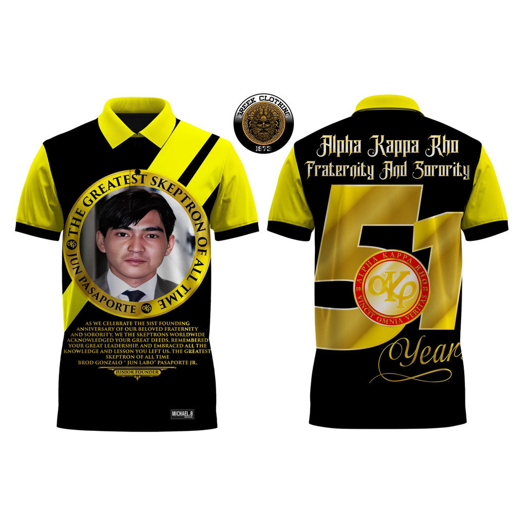 2024 AKP 51st Anniversary Alpha Kappa Rho Full Sublimation POLO Shirt ...