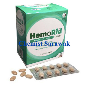 Hemorid Micronised tablet hemorrhoid Piles, buasir 1 x 10's tablets ...