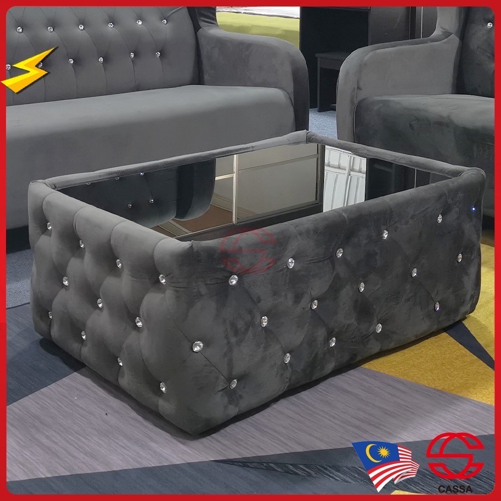Cassa Europe Style Classic Diamond Coffee Table Smooth Soft Fabric for ...