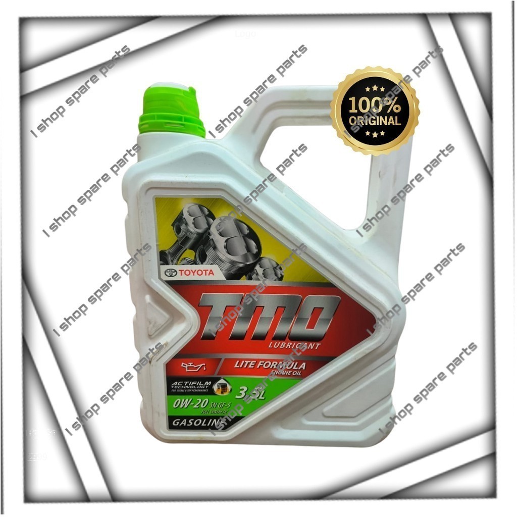 (MADE IN INDONESIA) 100% ORIGINAL TOYOTA TMO 0W20 3.5L ENGINE OIL 0W-20 ...