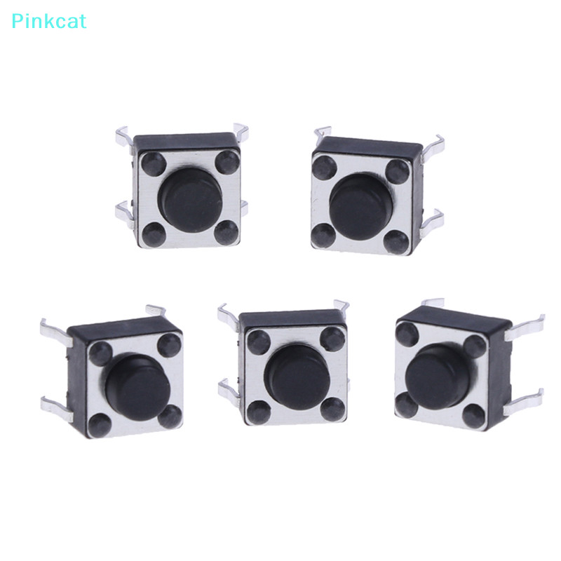 Pinkcat 20pcs Mini Micro Momentary Tactile Push Button Switch 6*6*5mm 4 ...