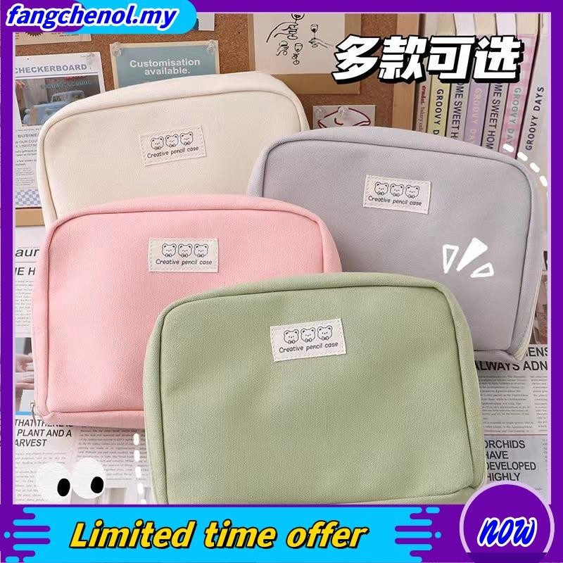 Large Capacity Aesthetic Standable Student pencil box korean style ...