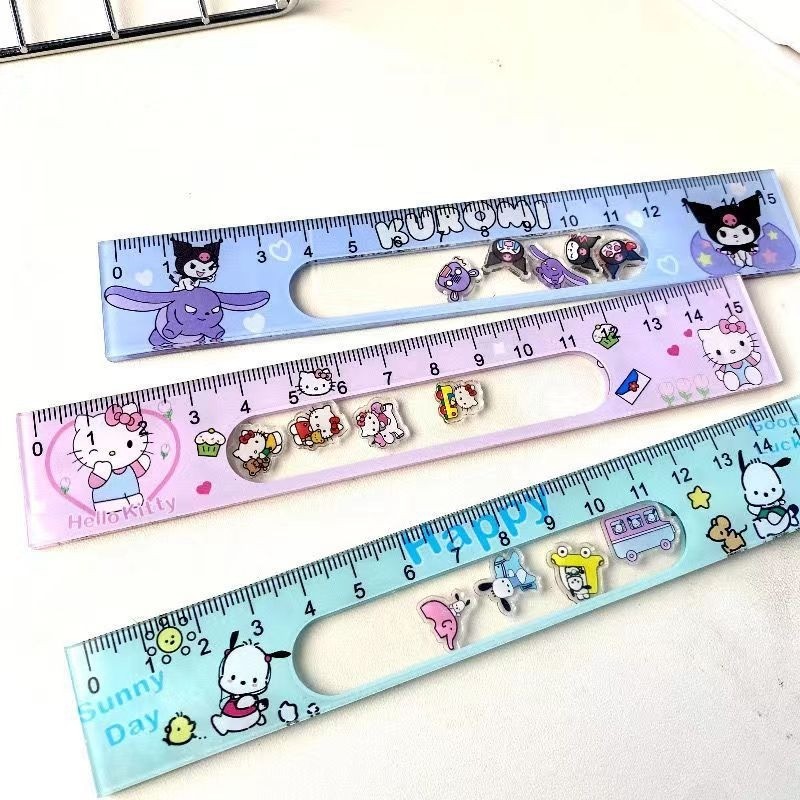 Sanrio Family Image Bookmark Ruler Cartoon Ruler Creative Kawaii Ruler ...