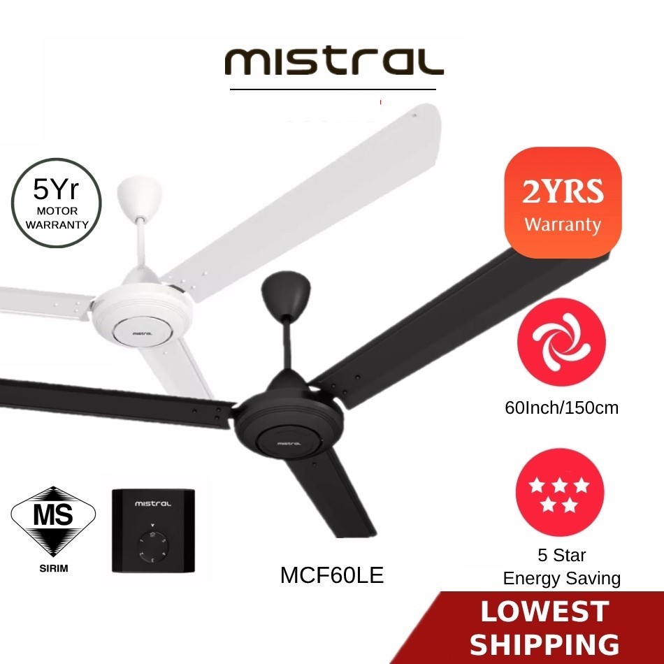 Mistral 60" Regulator Type Ceiling Fan | MCF60LE (Kipas Siling 风扇 風扇 ...
