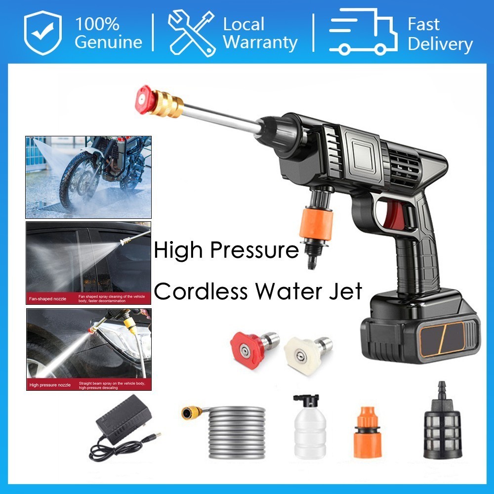 Portable Cordless Water Jet High Pressure Lithium Battery Motorcycle ...