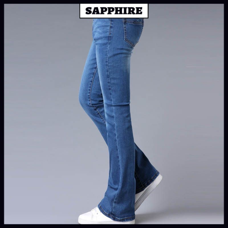 bootcut Jeans Men's Pants Trendy Small Flared Slim-fit Micro Flared ...