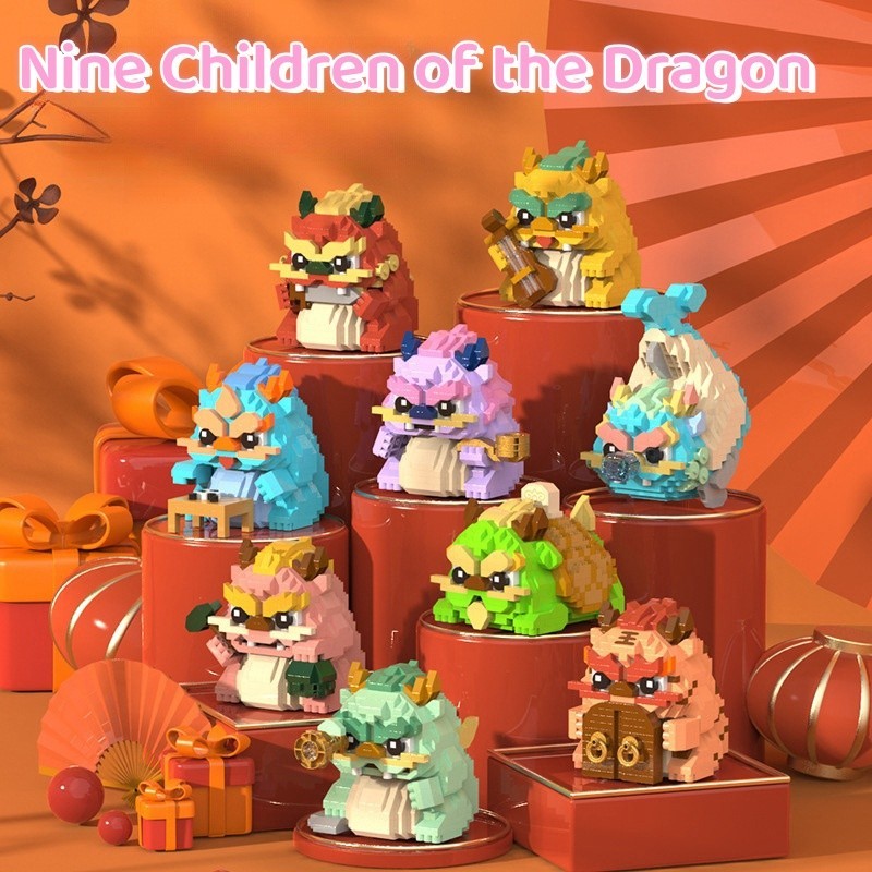Nano Building Blocks Toys For Children Dragon Shape Nine Of Dragons ...