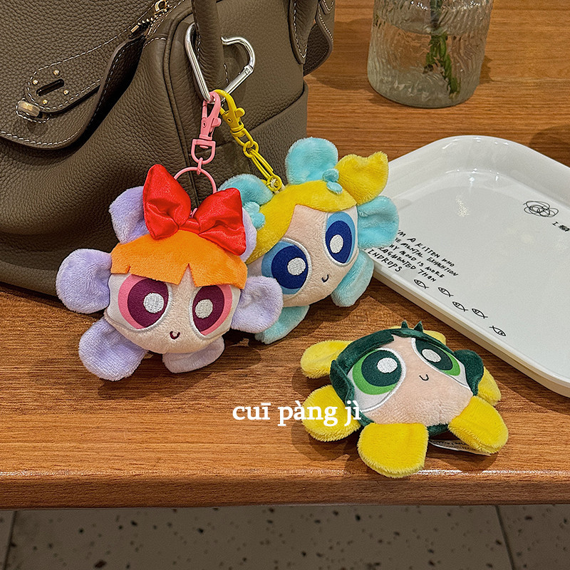 Cute Flower Powerpuff Girls Plush Pendant Cartoon Doll Doll Schoolbag ...