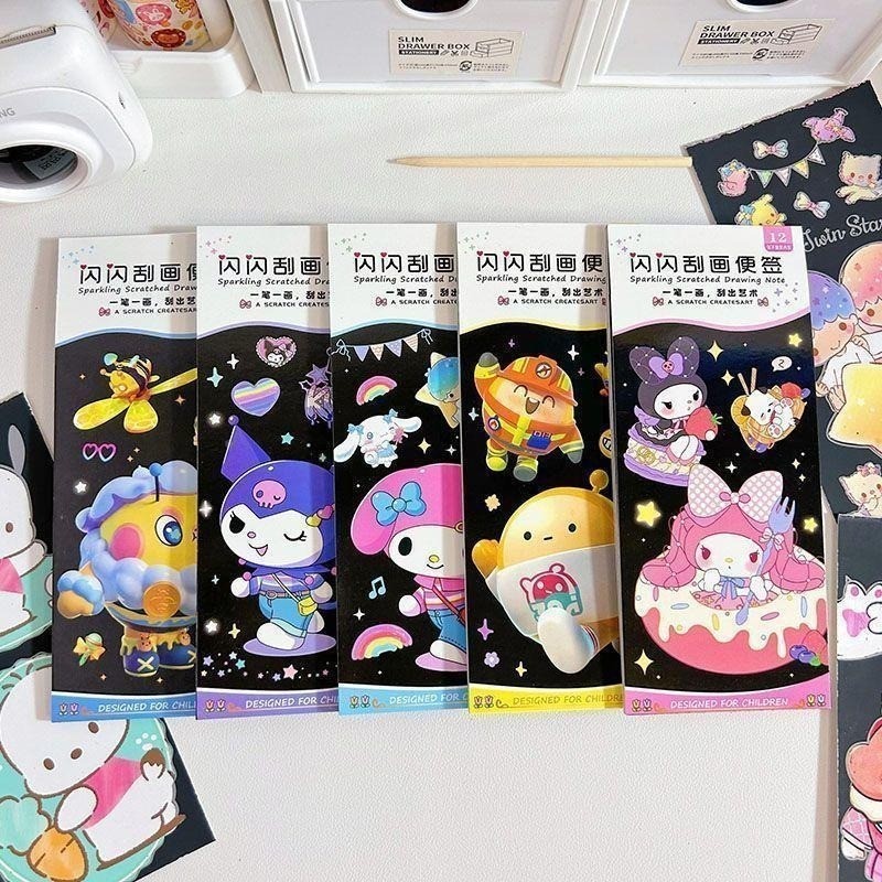 Sanrio Magic Color Rainbow Kuromi My Melody Cartoon Scratch Art ...
