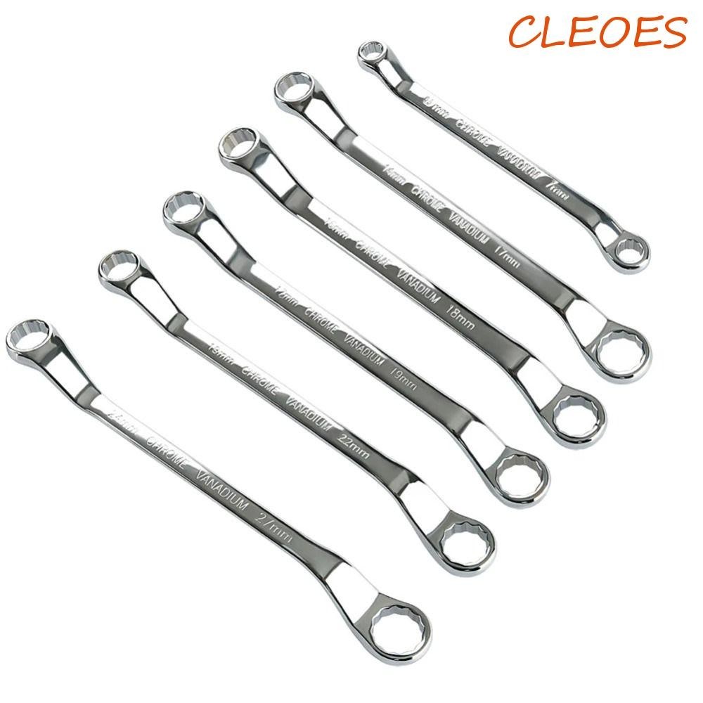 CLEOES Double Box End Wrench, Offset Handle Metric Offset Ring Spanner ...