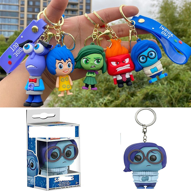 Funko POP Anime Keychain Disney Inside Out 2 - Sadness Disgust Anger ...
