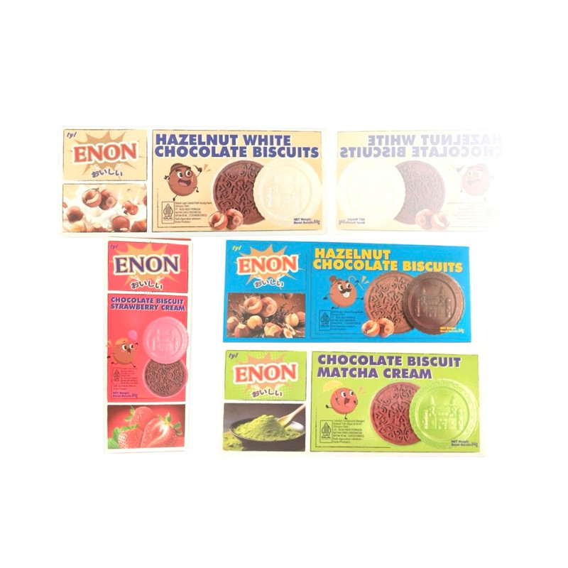 Enon Chocolate Biscuits Strawbery Matcha Halzenut White Chocolate Cream ...