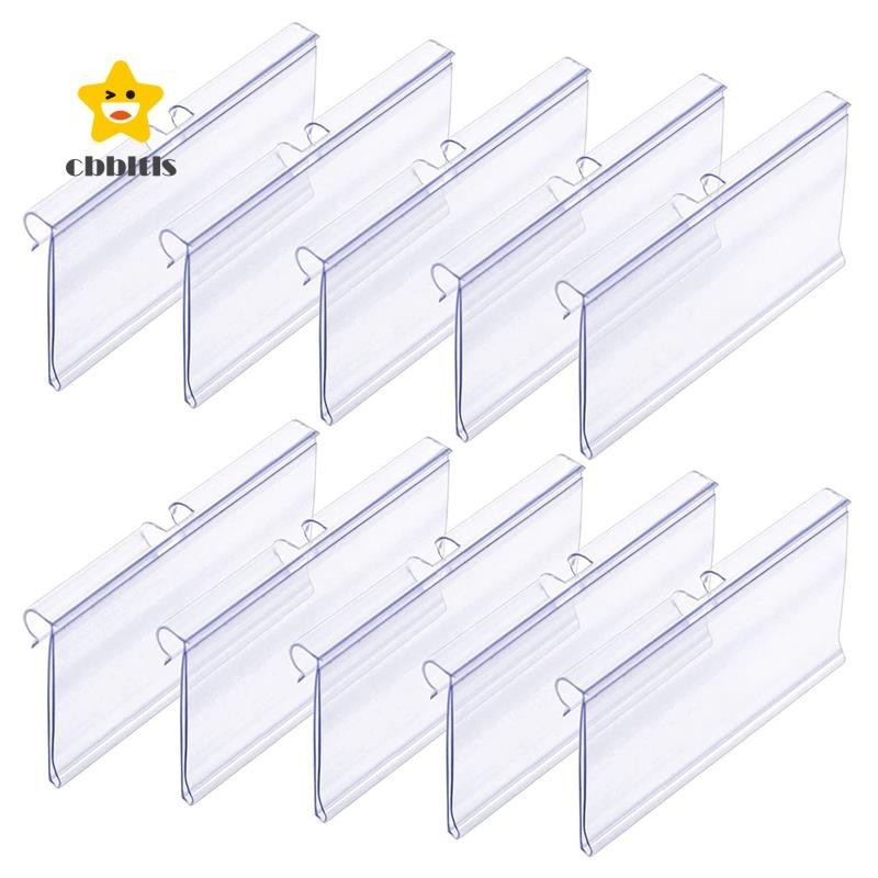 70PC 8X4.2cm Clear Plastic Label Holders for Wire Shelf Retail Price ...