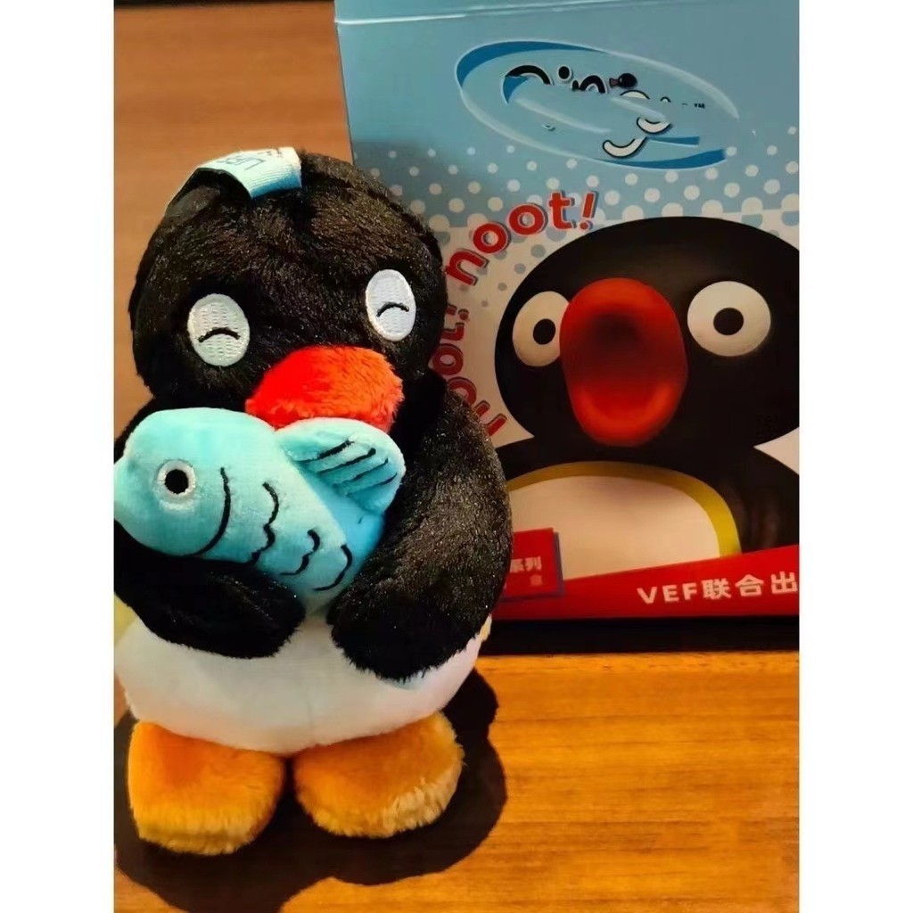 Pingu Plush grey Penguin Doll toy my day hug fish | Shopee Malaysia