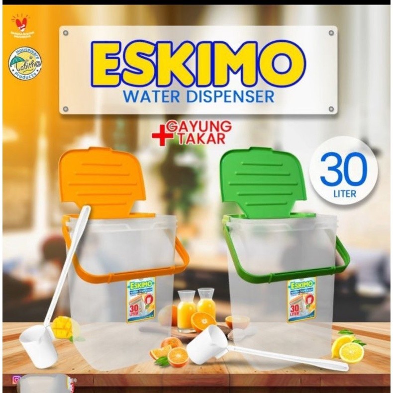 Aquarium Coconut Ice Box/water Jar+30 Liter Dipper eskimo Place For Ice ...