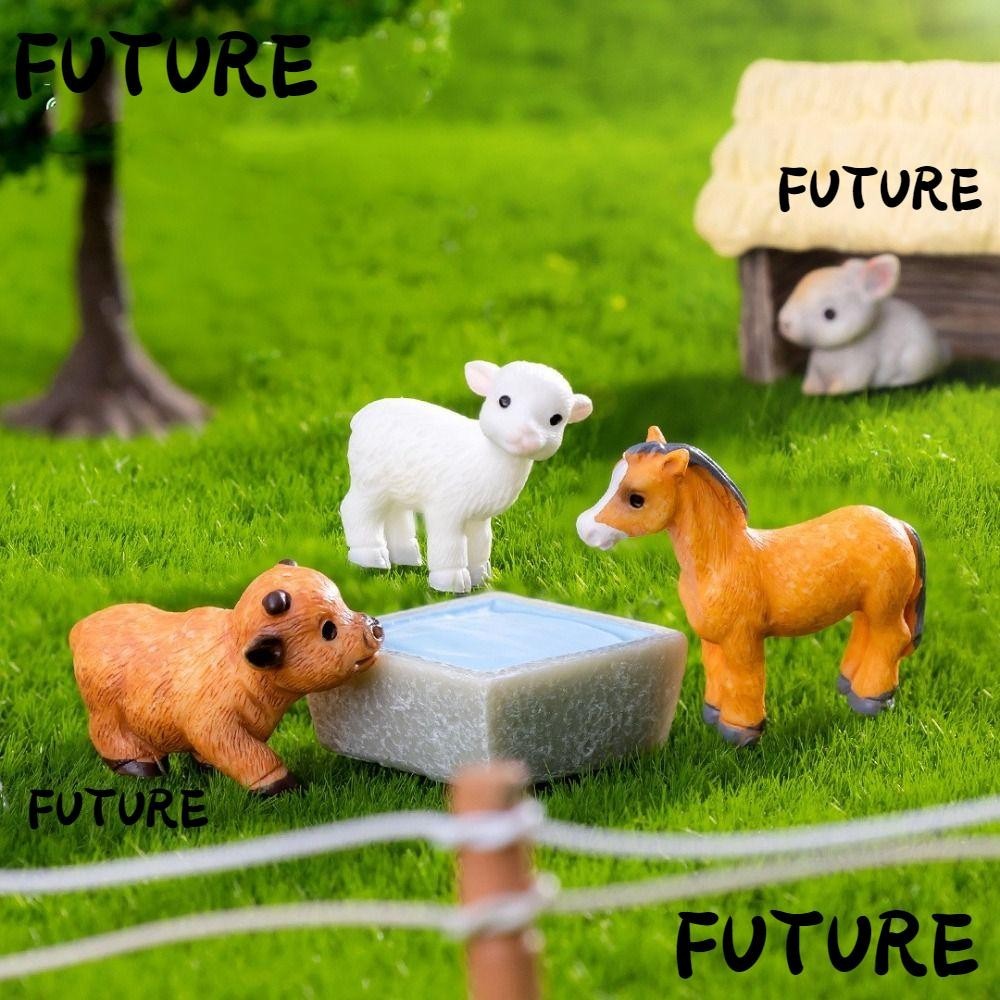 HL-FUTU Animals Statue, Resin DIY Miniature Figurines, Cute Animals ...