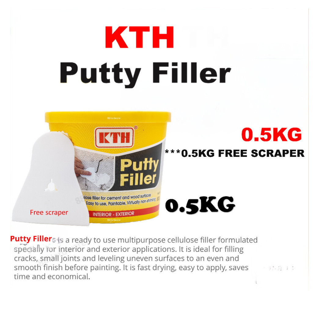 KTH Putty Filler Filling Cracks and Holes Skim Instant Filla Wall Putty ...