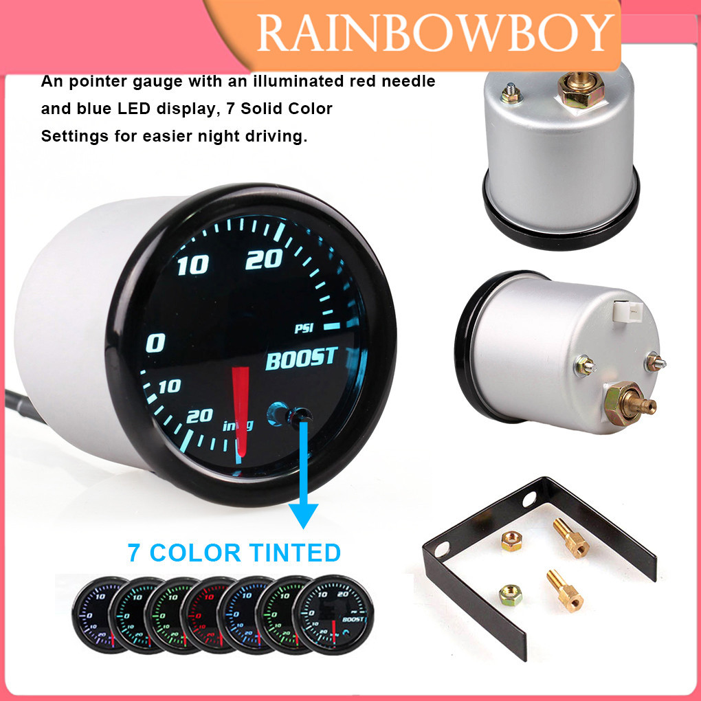 1/2/3/5 Improve Efficiency With Wide Range Boost Gauge Meter Easy-to ...