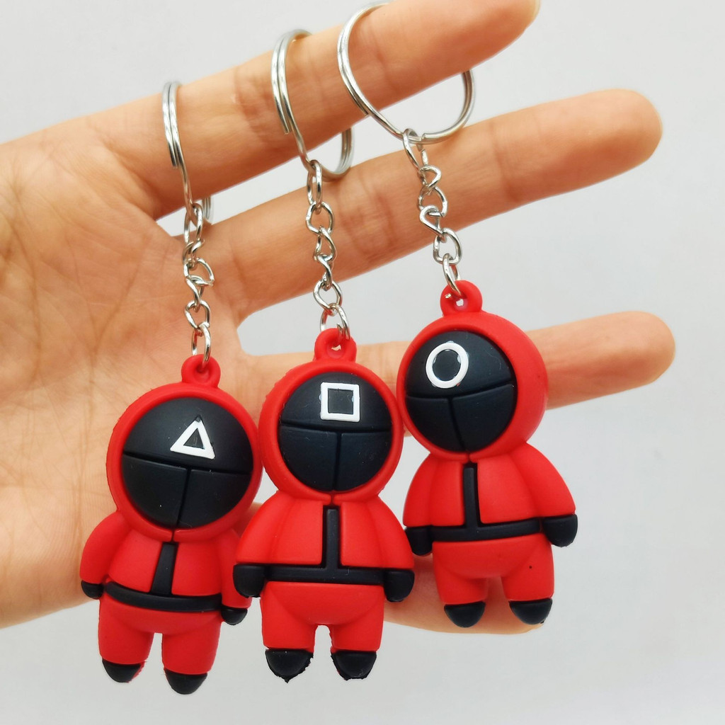 Squid Game Keychain PVC Cute | Shopee Malaysia