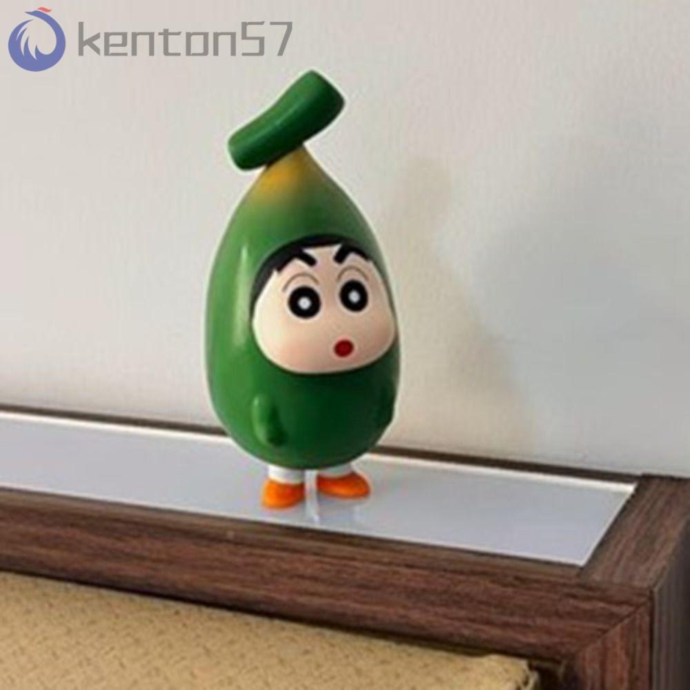 KENTON Crayon Shin-chan Model, Anime PVC Doll Green Banana Crayon Shin ...