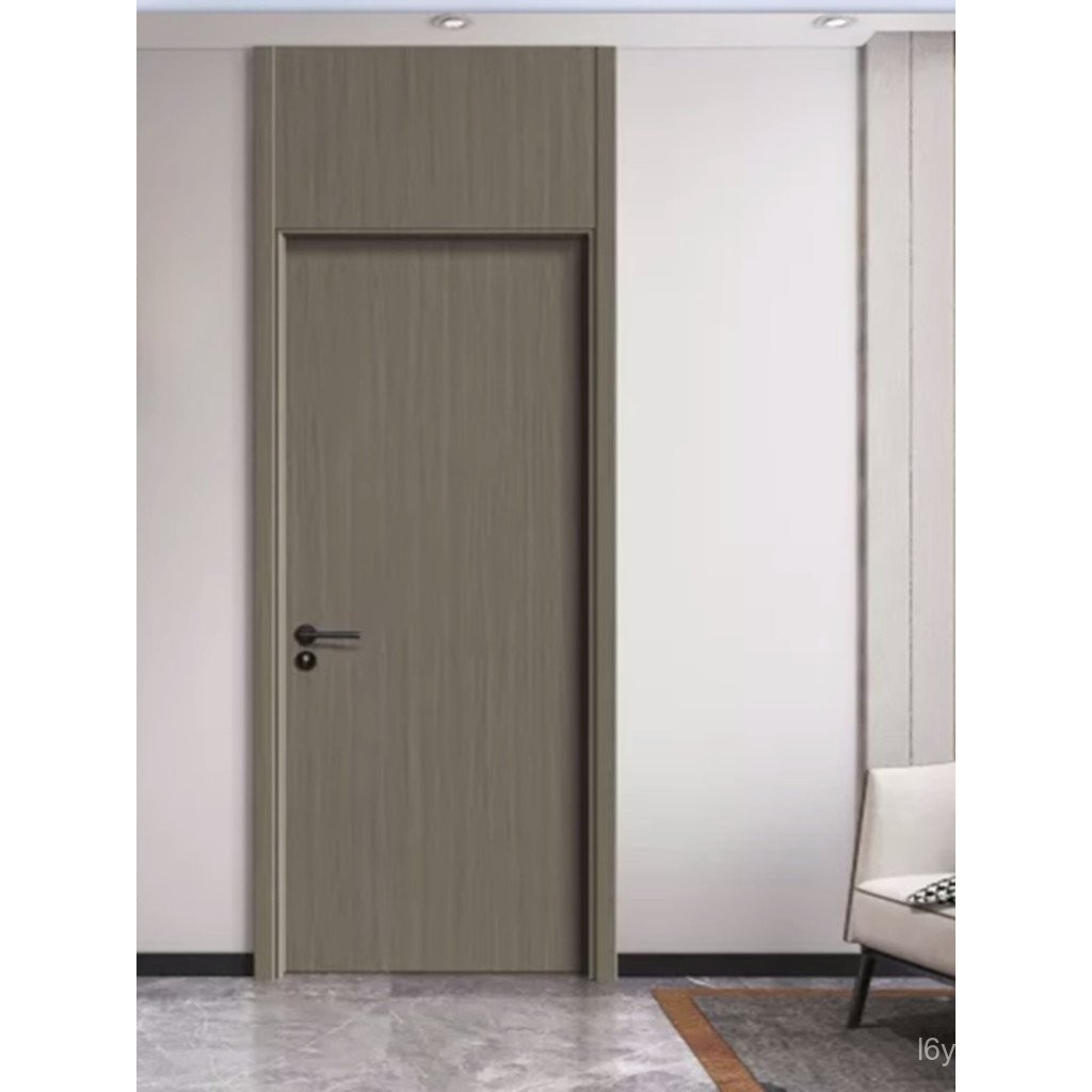 Set Pintu Kayu Pintu Bilik Tidur Panel Rata Pintu Siling Dalaman Pintu ...