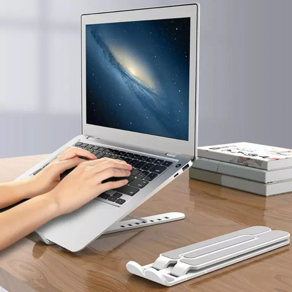 02 - NUOXI Laptop Stand Riser Foldable Adjustable Plastic 12-17 Inch 7 ...