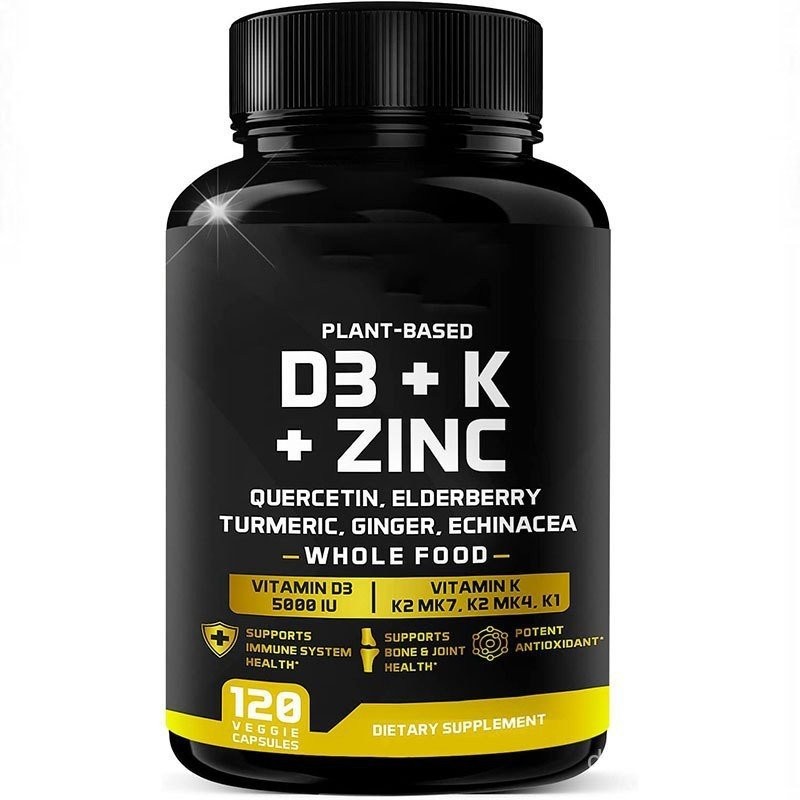 Spot 120 Kapsul Vitamin Quercus kuning halia D3 K2 ZINC Capsules hantar ...