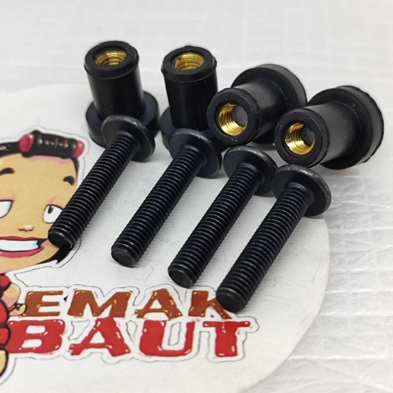 BOLT NUT BODY VISOR SET WELL NUT YAMAHA NMAX AEROX LEXI XRIDE | Shopee ...