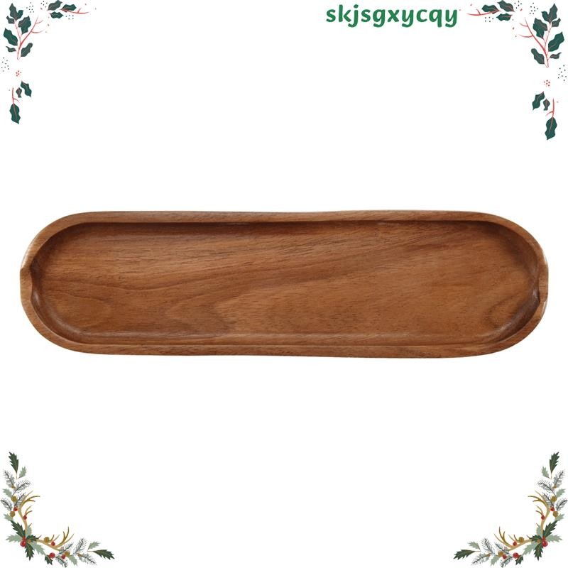 Teak Rectangular Wooden Plate Small Leaf Fruit Plate Snack Plate Wooden ...