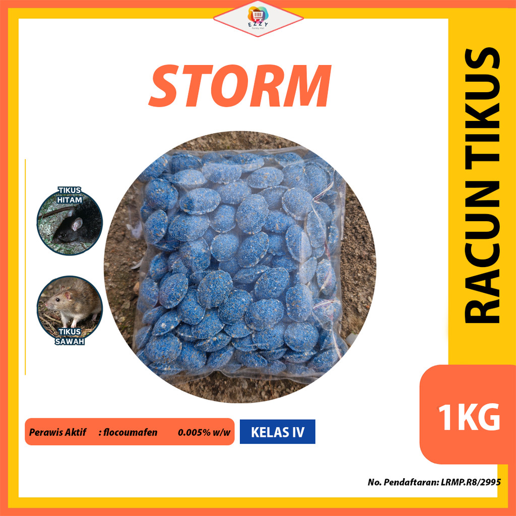 Storm Racun Tikus 1kg Rodenticide Bait Effective Kill Rat Mice Pest ...