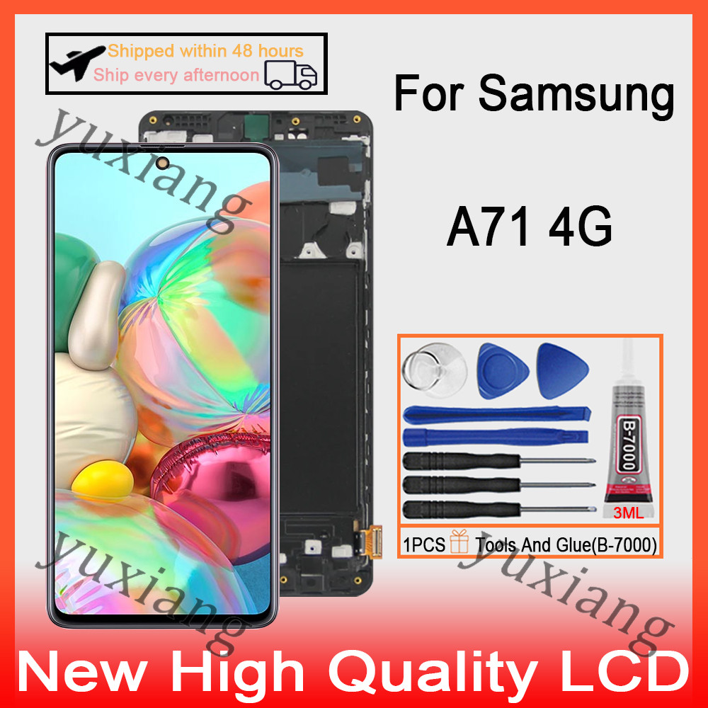Original AMOLED OLED TFT Samsung Galaxy A71 4G LCD Display Touch Screen ...