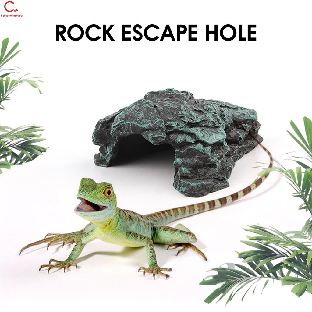 Shelter Terrarium Hideout Caves Turtle Cave Sunbed Stone Ornament for ...