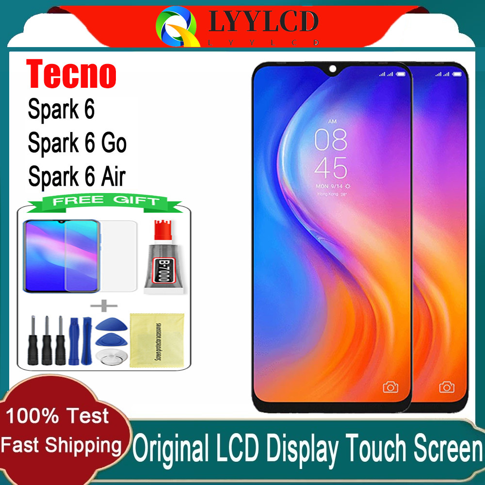 Original Tecno Spark 6 Spark 6 Go Spark 6 Air LCD Display Touch Screen Replacement | Shopee Malaysia