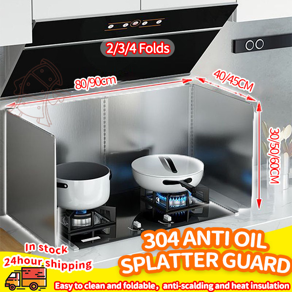 🔥Ready Stock🔥304 Kitchen Oil Baffle/Oil Baffle Shield Kitchen/Kitchen ...