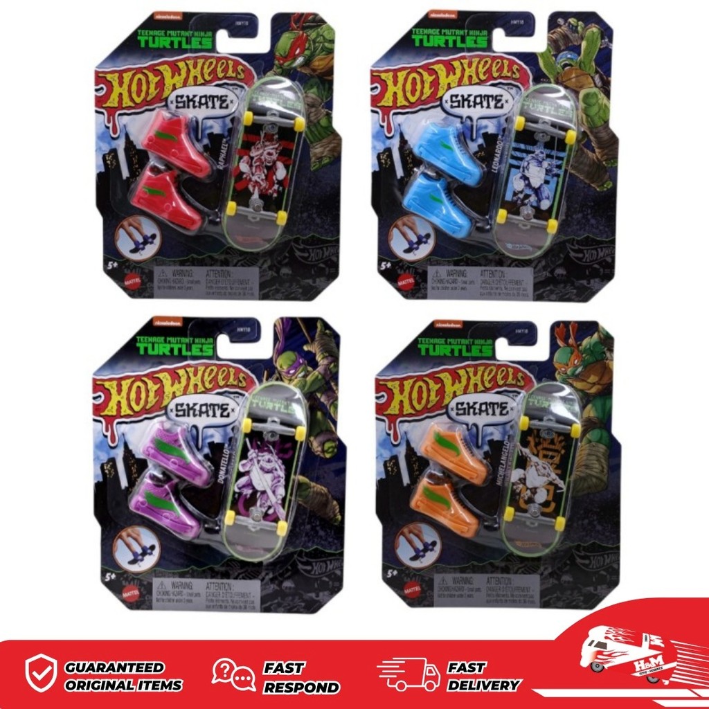 Hot Wheels Skate Entertainment Fingerboard Turtles - Teenagers Mutant ...