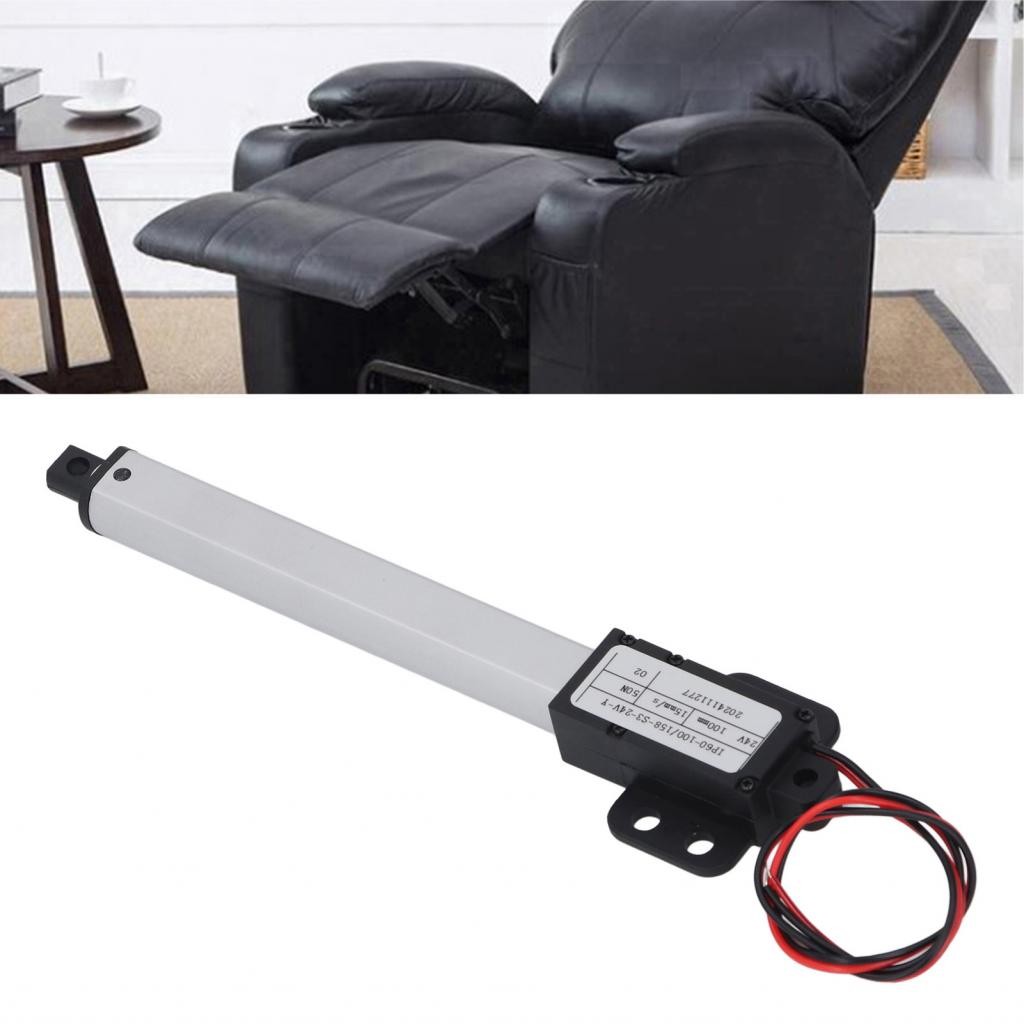 Haapeury Mini Electric Linear Actuator 24V DC 100mm Stroke 50N Thrust 15mm / s Small for Home ...