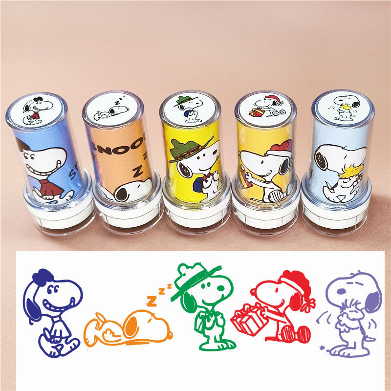 Snoopy Cartoon Stamp, Account Stamp, Cute Dog Stamp, Colorful Children ...
