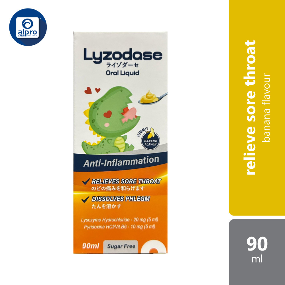 Lyzodase Oral Liquid 90ml | Relieve Sore Throat | Shopee Malaysia