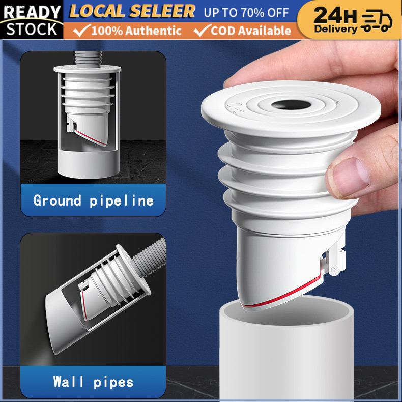 Floor Drain Kitchen Bathroom Accessories Water Pipe Plug One Way Valve ...