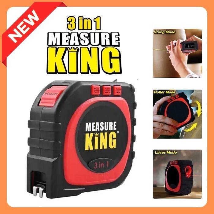 🔥 Digital Tape Measure - 3 in 1 LED Digital Display Laser Measure King ...