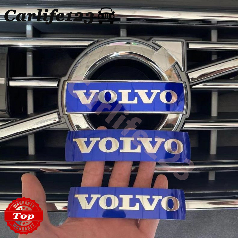 Volvo Logo Aluminum Car Front Grille Emblem Badge Letter Sticker ...