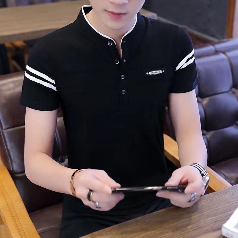 Korean Version Youth POLO Shirt Slim-fit POLO Shirt Interview POLO ...