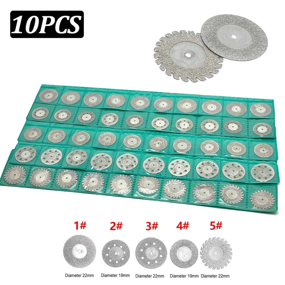 10Pcs High Quality Dental Diamond Disc Burs for Separating Polishing ...
