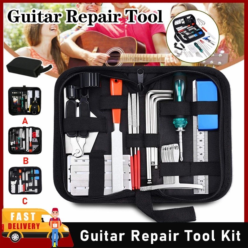 Guitar Maintenance Repair Tool Kit Includes Cleaning Tool Kit Guitar ...