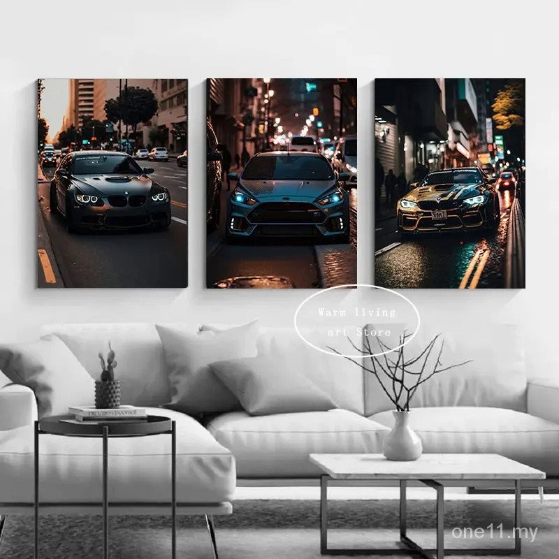 Japanese Black Car Jdm Wall Art Picture Nissans Skyline GTR R34 Canvas ...