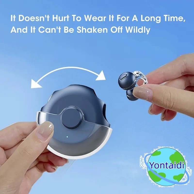 S36 Bluetooth Wireless 5.3 Earphones Open Ear Earring EarHook Bone Conduction Headphones ACS ...